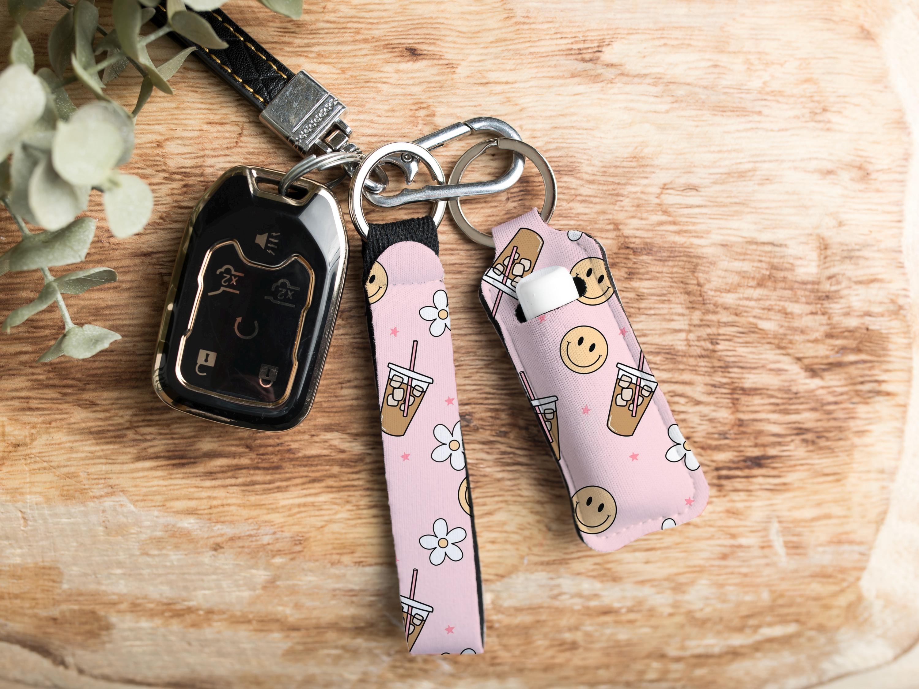 Chapstick Holder Keychain, Retro Lip Balm Holder for Women, Cute ...