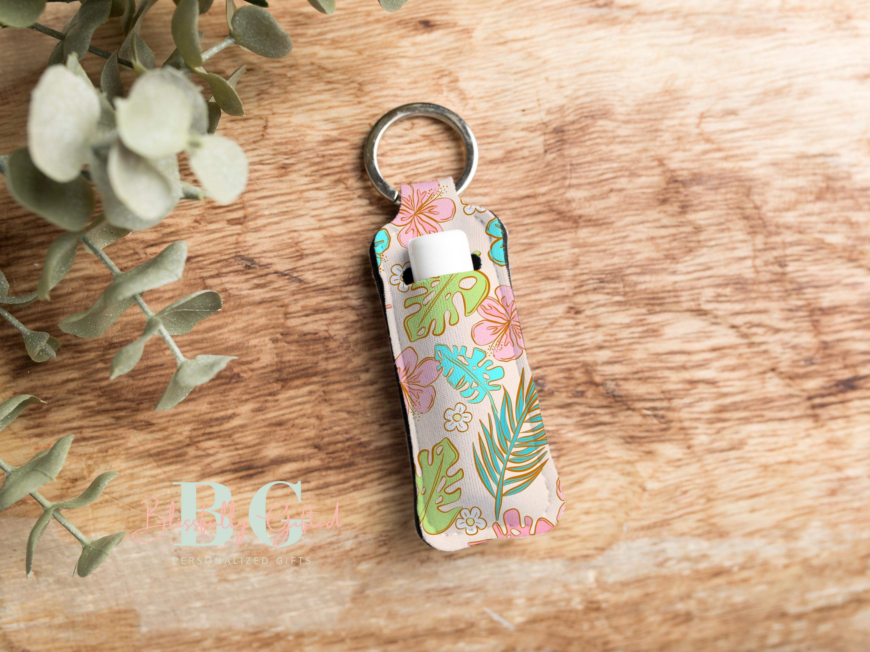 Chapstick Holder Keychain, Retro Lip Balm Holder for Women, Cute ...