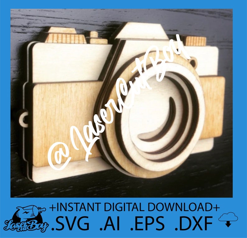 Vector File for Cutting - Retro Camera in Layers | Digital Download - Etsy
