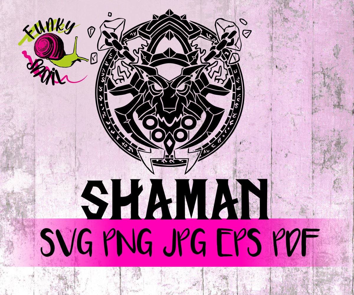 Svg Ai Png Shaman Class Icon Svg Clipart World Of Warcraft Cut File Psd Cricut Shaman Class