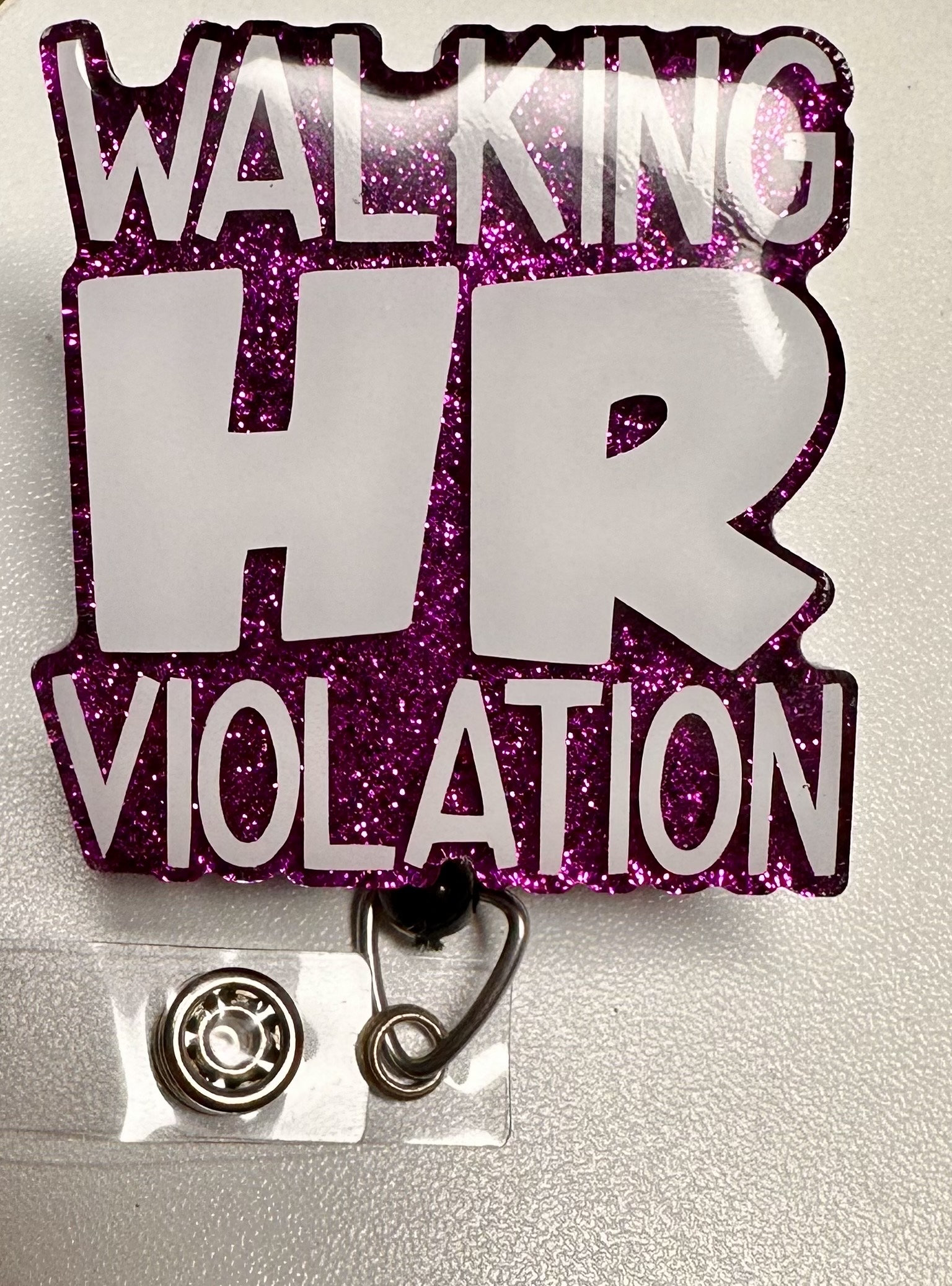 Walking HR Violation Acrylic Retractable Badge Reel - Etsy