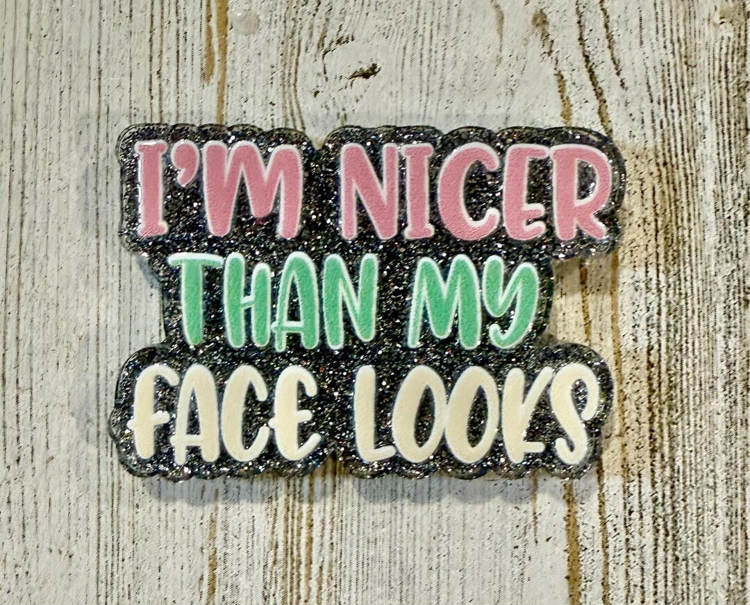 I’m Nicer Than My Face Looks Retractable Badge Reel - Etsy