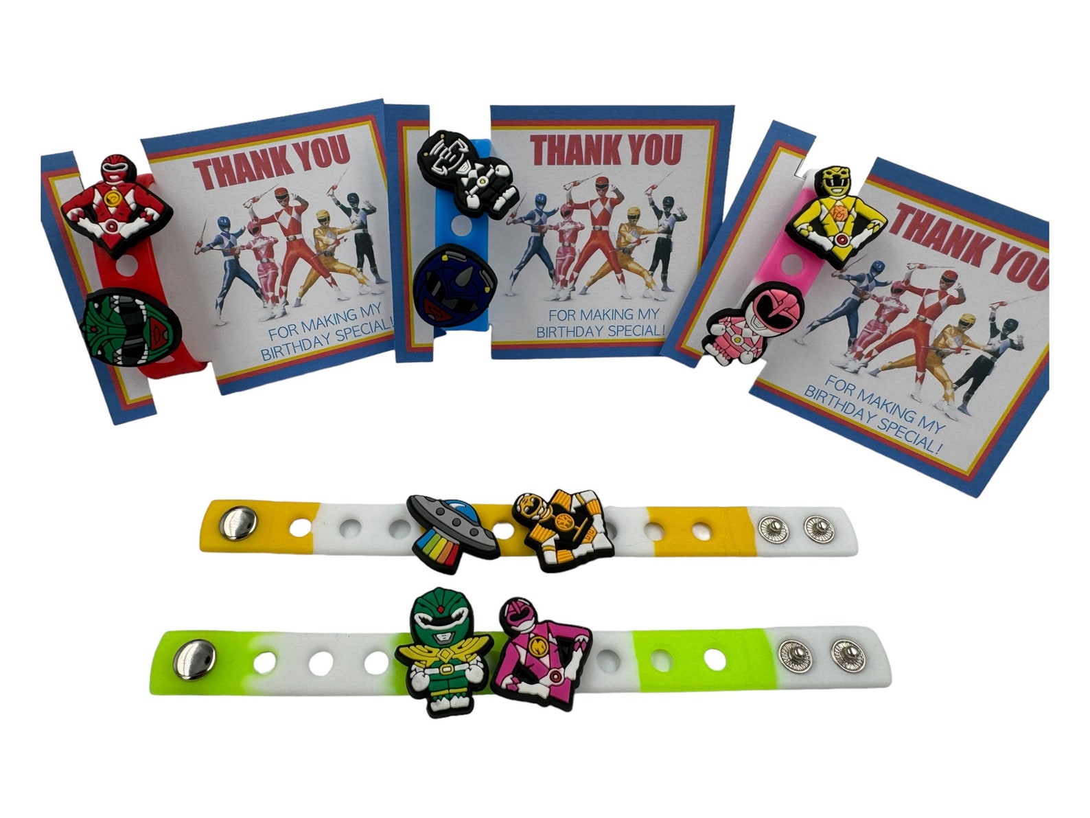 Power Rangers Party Favors: Charm Bracelet Goodie Bag - Set of 6 - Etsy
