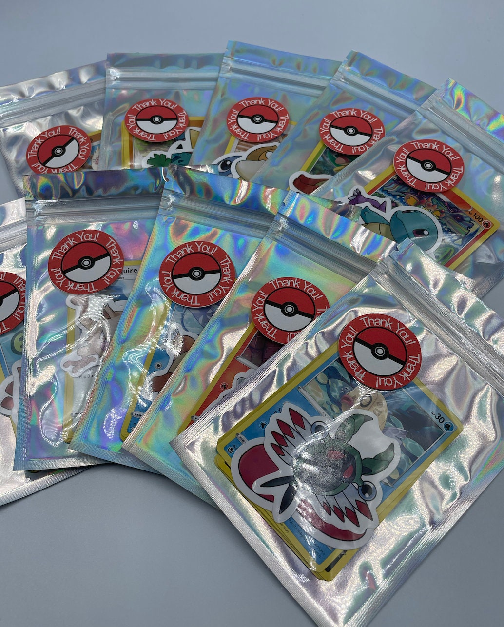 10 Pack Pokémon Party Card Pack Favors/ Pokemon Party Favors/ 6 Cards ...