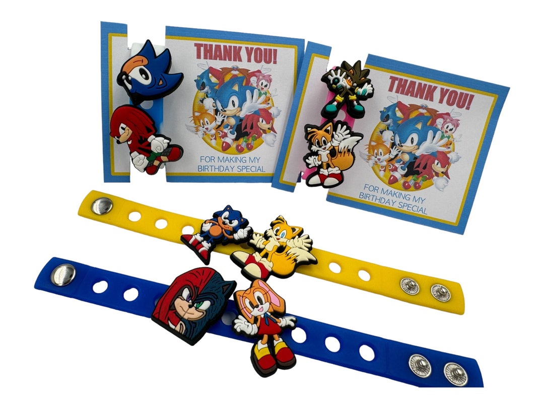 Sonic Bracelet Party Favors: Kids Goodie Bag Charms - Etsy