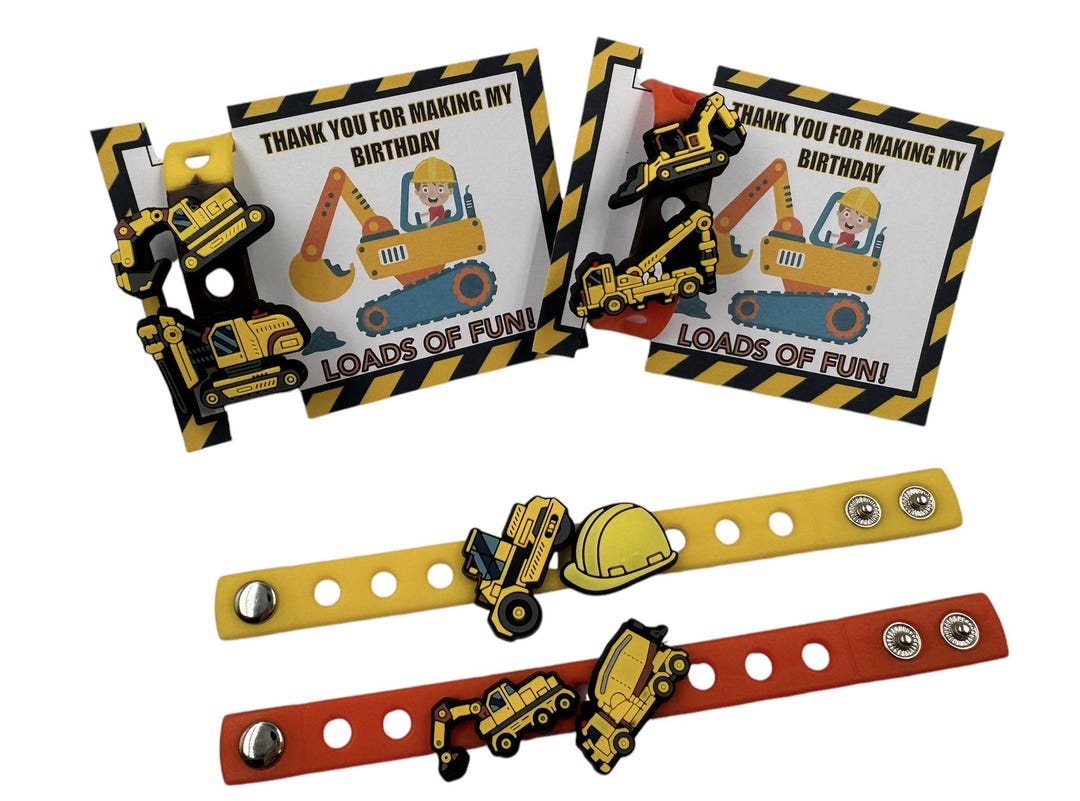 Construction Party Favors, Excavator Theme Charms, Goodie Bags ...