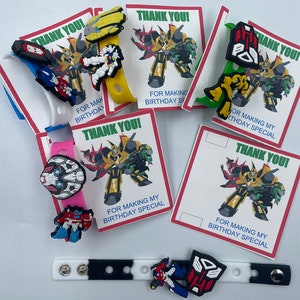 Transformers Party Favors, Robot Charm and Bracelet for Gift /goodie ...