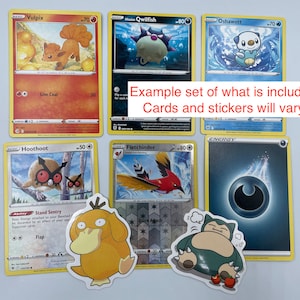 10 Pack Pokémon Party Card Pack Favors/ Pokemon Party Favors/ 6 Cards ...