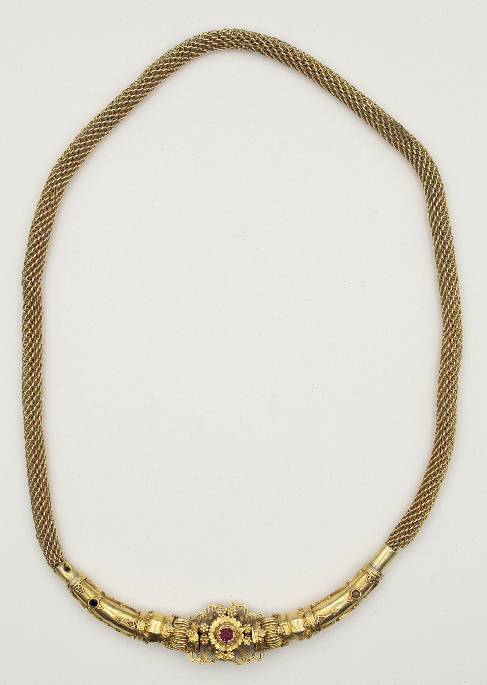 Wedding Necklace (thali Necklace) Vermeil Braided Chain Vermeil Antique ...