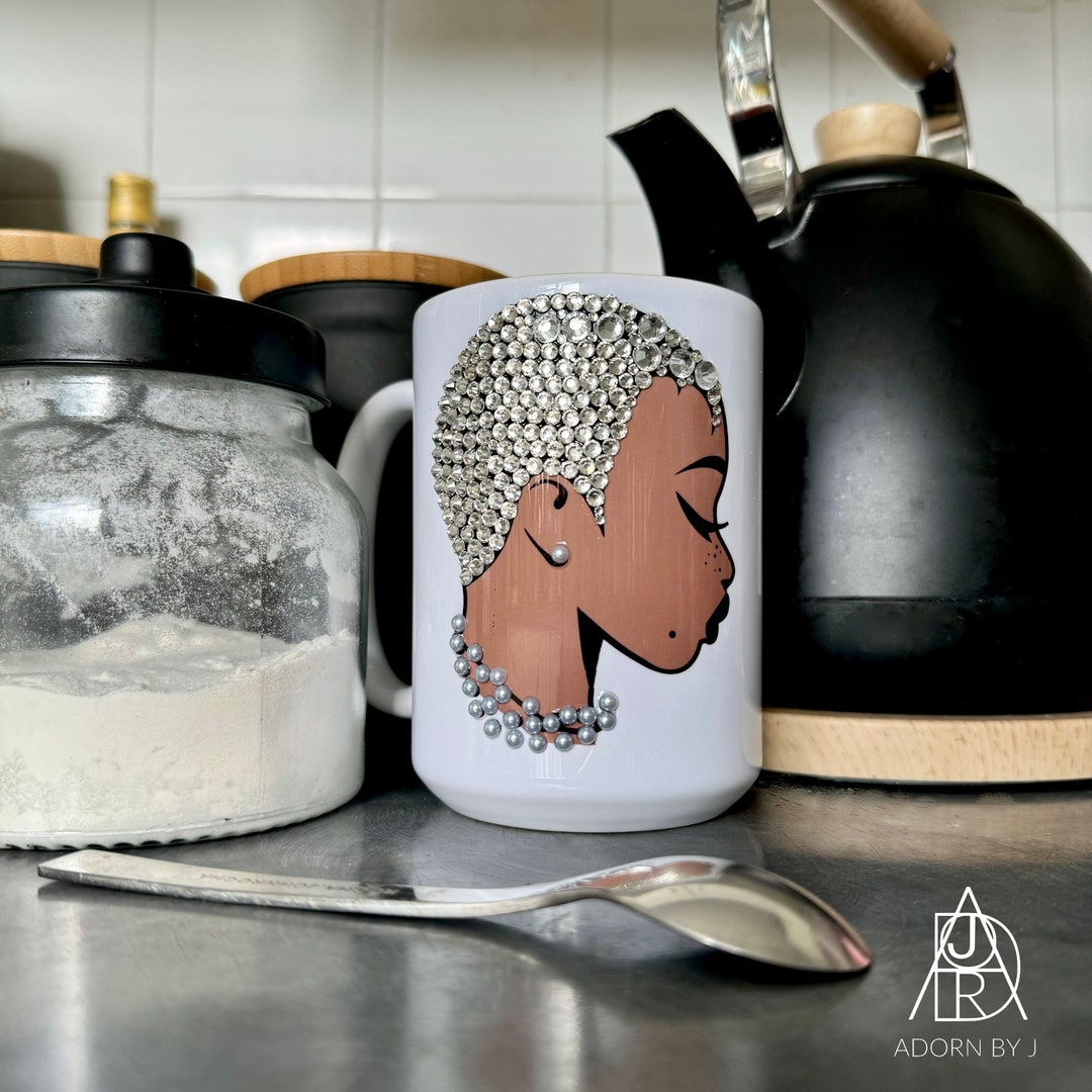 Silver Pixie Cut Mug Woman 15oz Mug Gift Adorn by J Unique Birthday ...