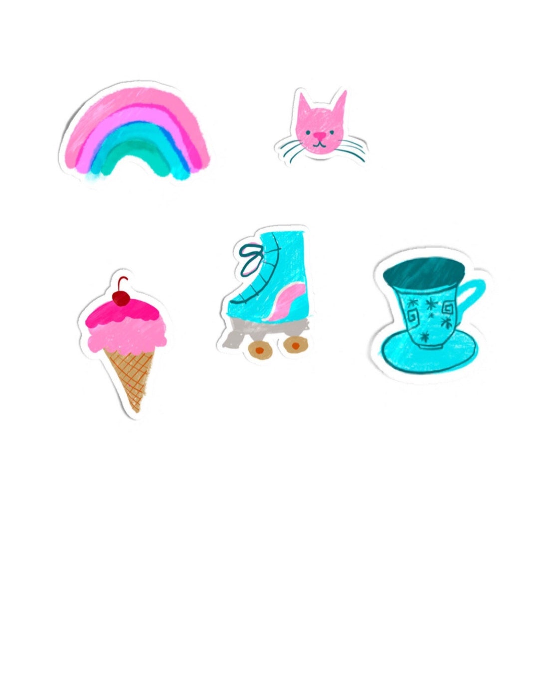 Digital Stickers PNG Files Summer Stickers Planner and Calendar ...