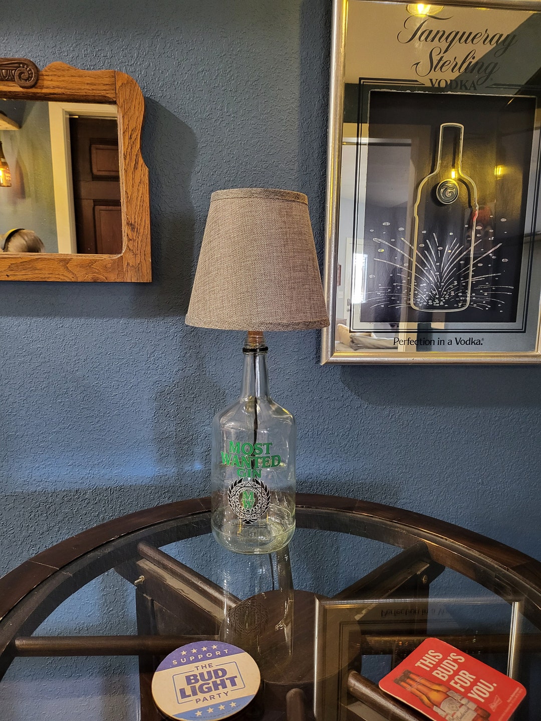 Most Wanted Gin Bottle Table Lamp - Etsy