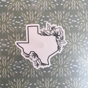 Clear Texas State Outline Sticker - Etsy