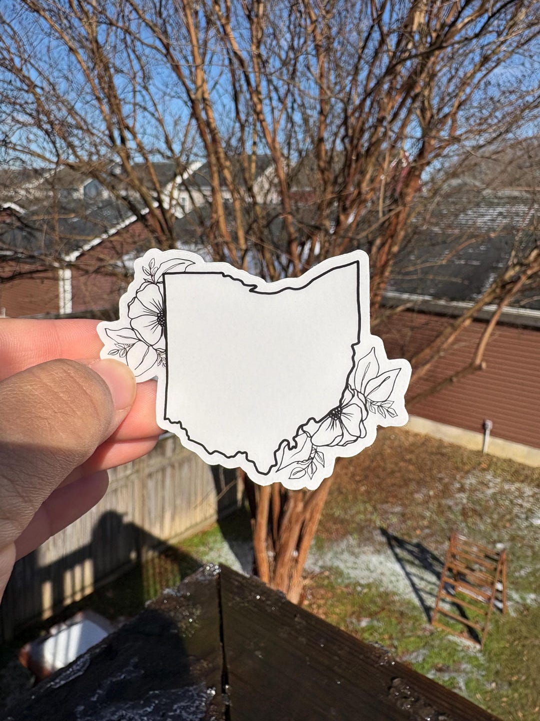 Clear Ohio State Outline Sticker - Etsy