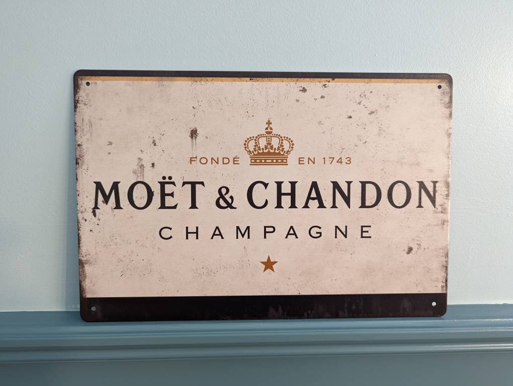 Moet and Chandon Champagne A4 Metal Sign 20x30cm Man Cave Plaque Wall ...