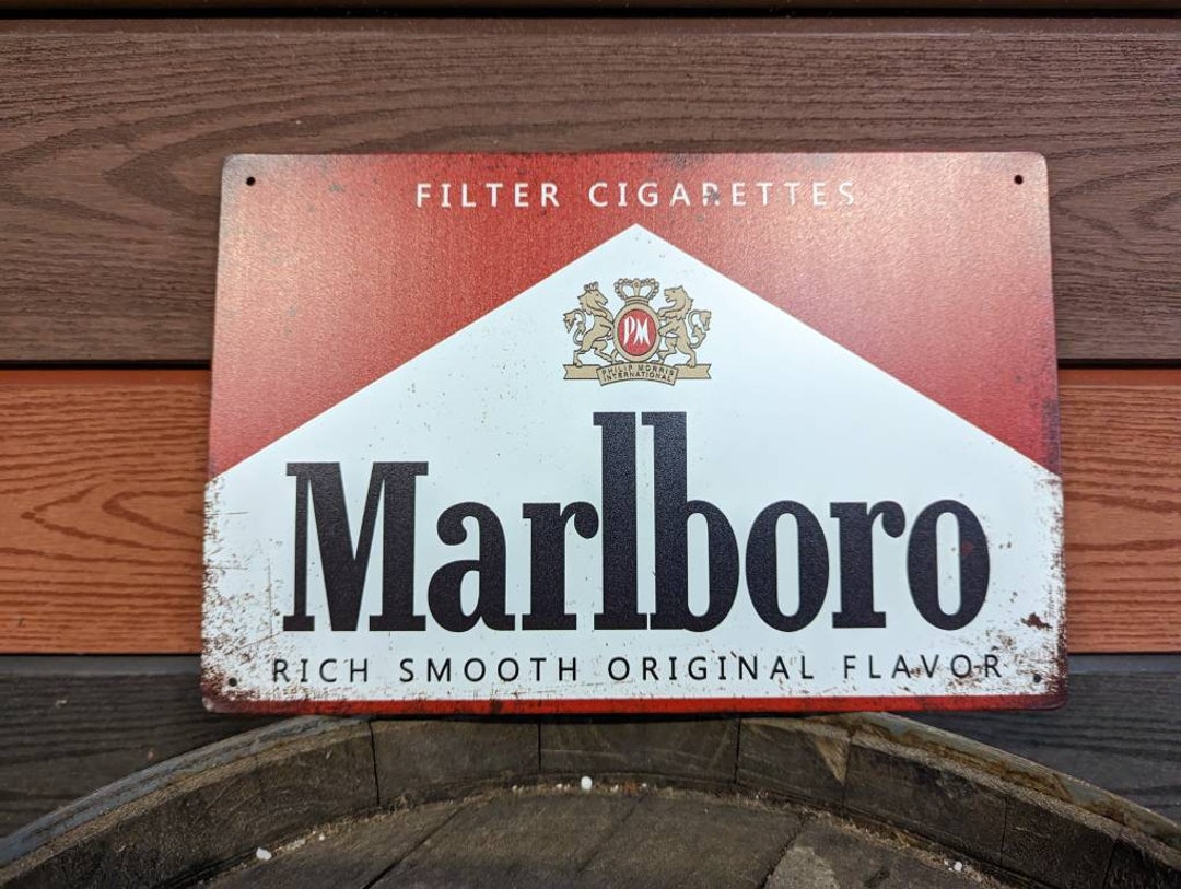 Marlboro Cigarettes A4 Metal Sign 30x20cm Plaque Home BAR Man Cave Gift ...