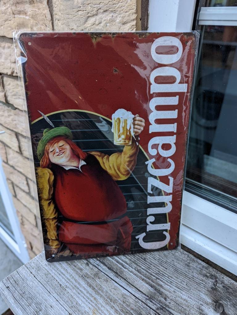 Cruzcampo Beer Metal Sign 30x20cm Plaque Home BAR Man Cave Gift - Etsy UK