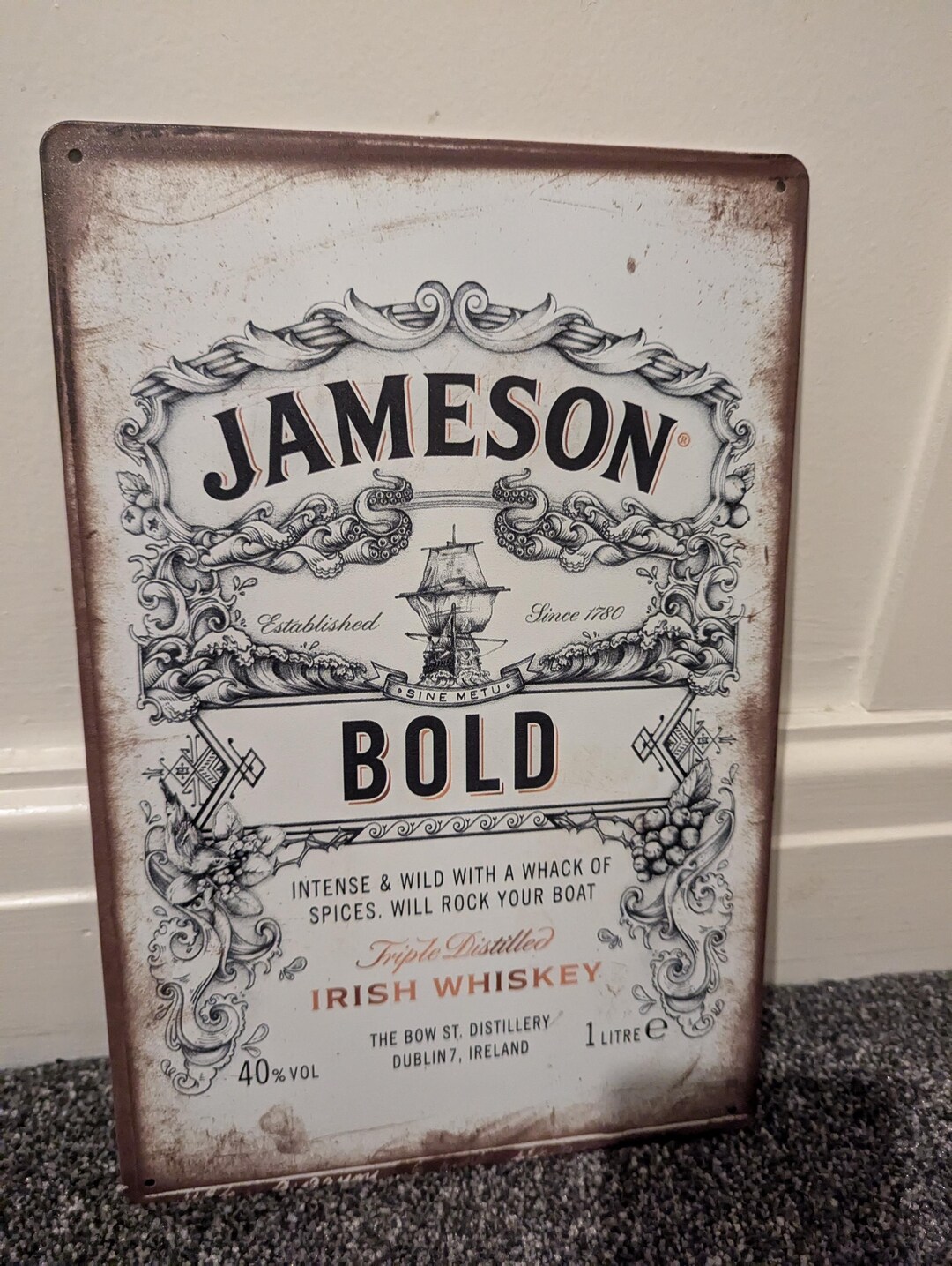 Jameson Whiskey A4 Metal Wall Sign 30x20cm - Etsy