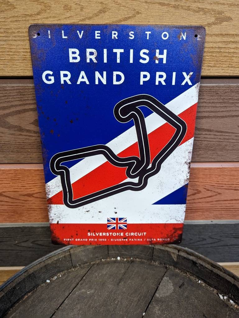 British Grand Prix F1 Formula One Silverstone A4 Metal Sign - Etsy