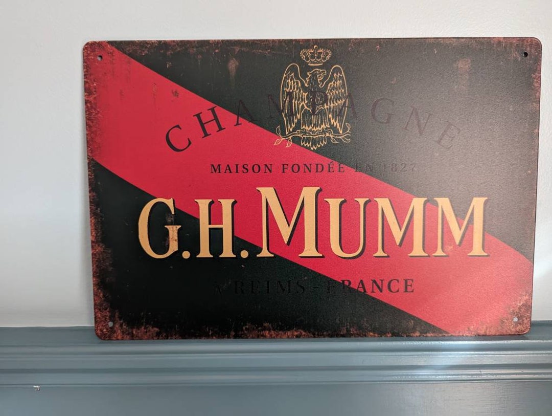 G.h.mumm Champagne A4 Metal Sign 20x30cm Man Cave Plaque Wall Art Gift ...