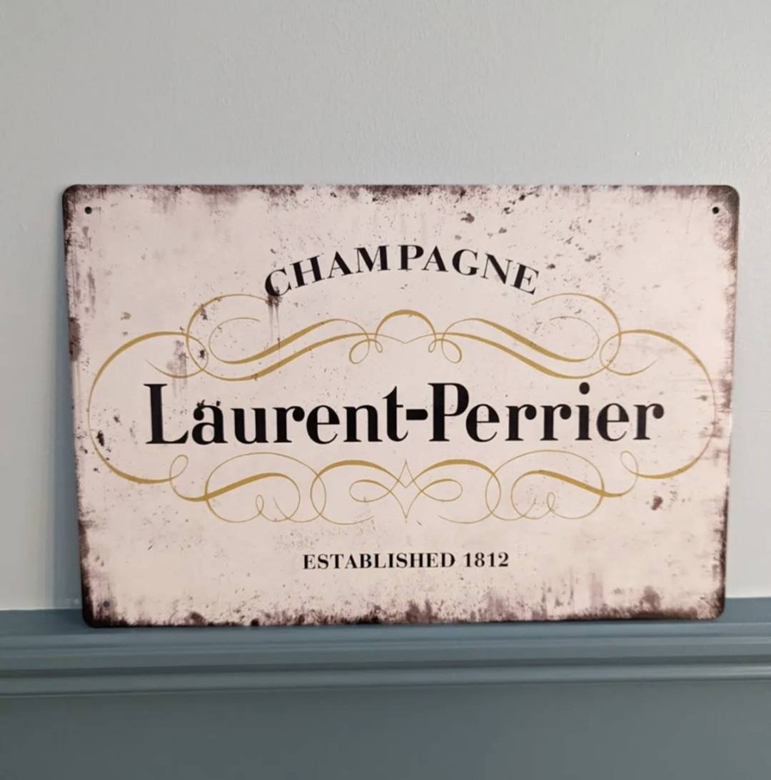Laurent Perrier Champagne Metal Sign 20x30cm Man Cave Plaque Wall Art ...