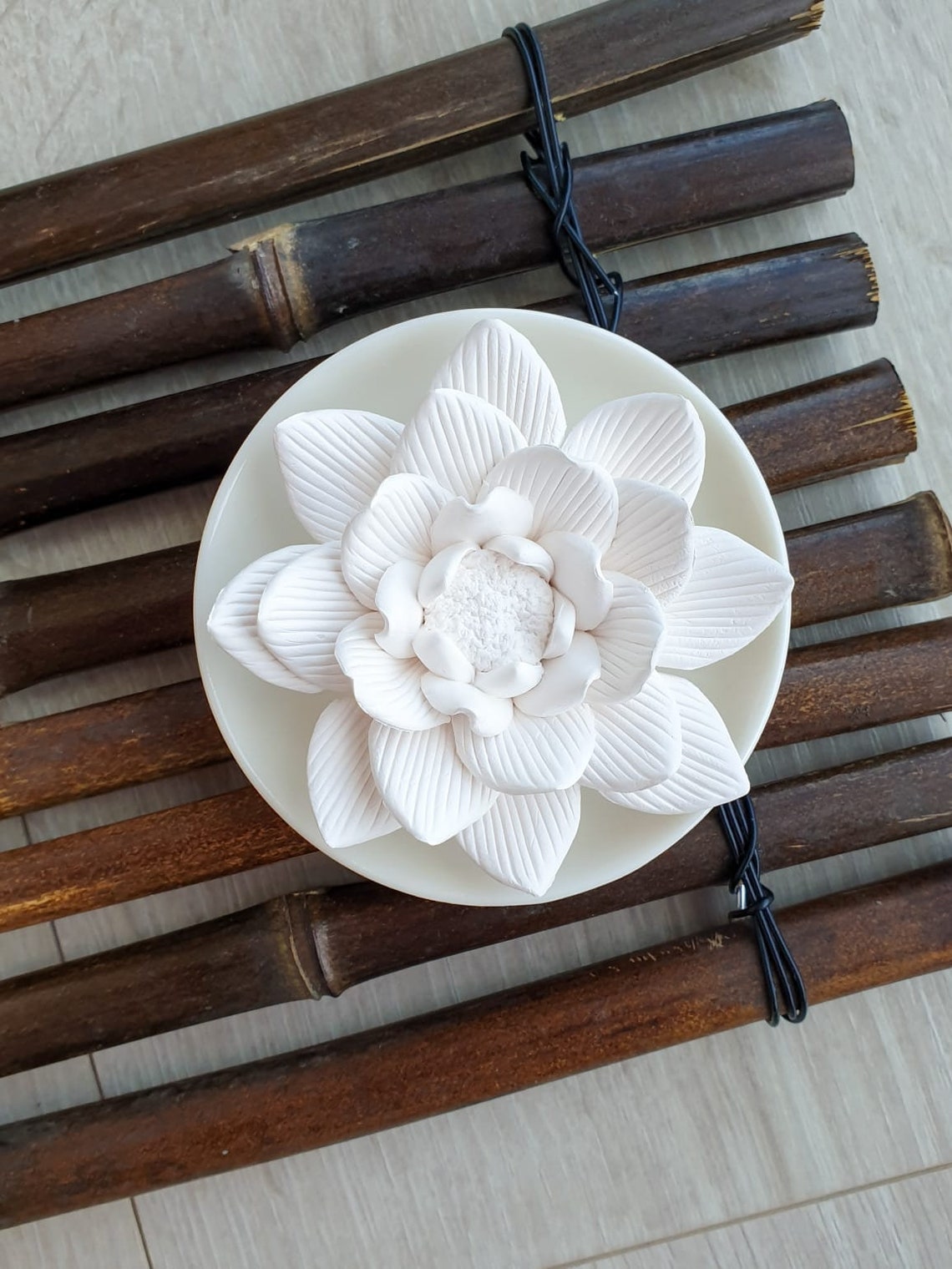 Rose Lotus Flower Ceramic Stone Diffuser Aromatherapy | Etsy UK