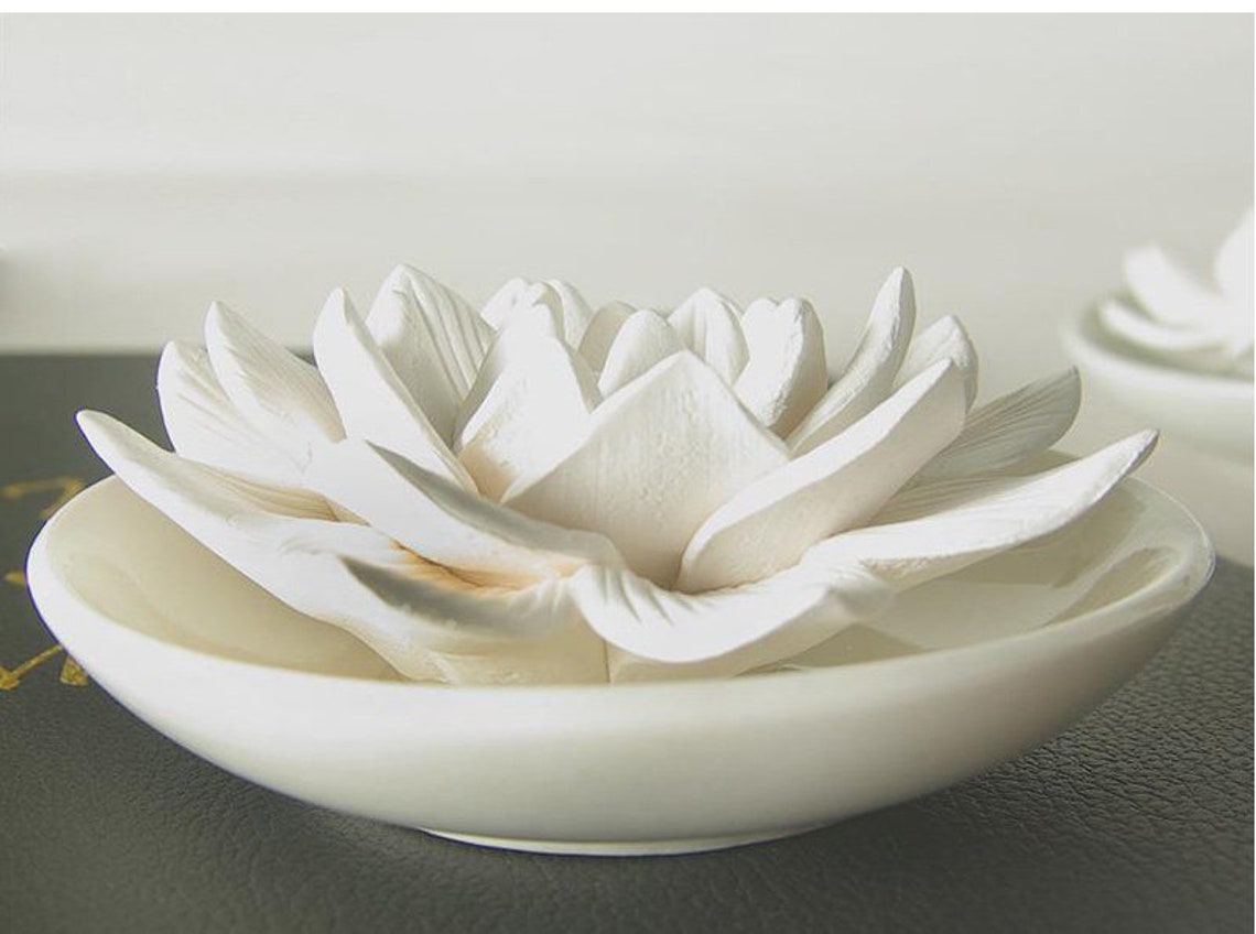 Rose Lotus Flower Ceramic Stone Diffuser Aromatherapy | Etsy UK