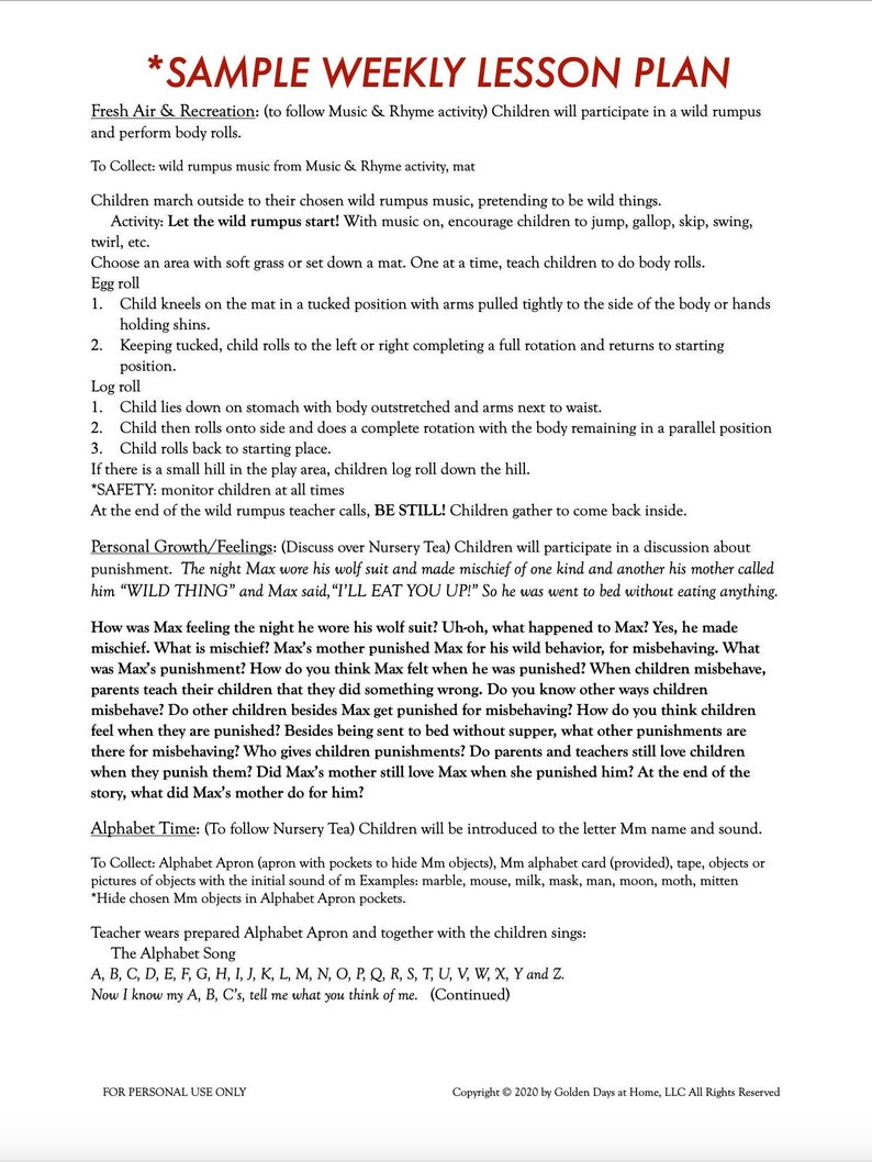 The Relatives Came Preschool Lesson Plan Week 42: July/summer - Etsy