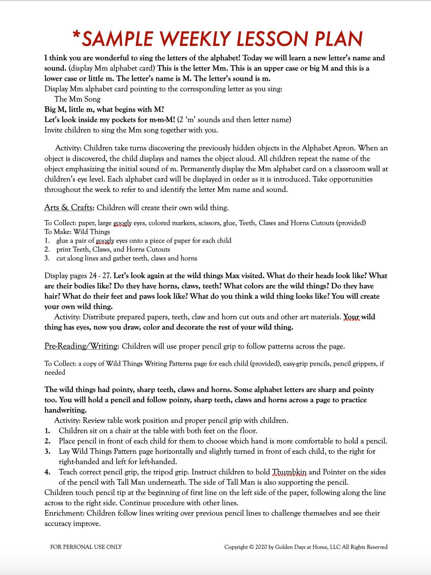 The Relatives Came Preschool Lesson Plan Week 42: July/summer - Etsy