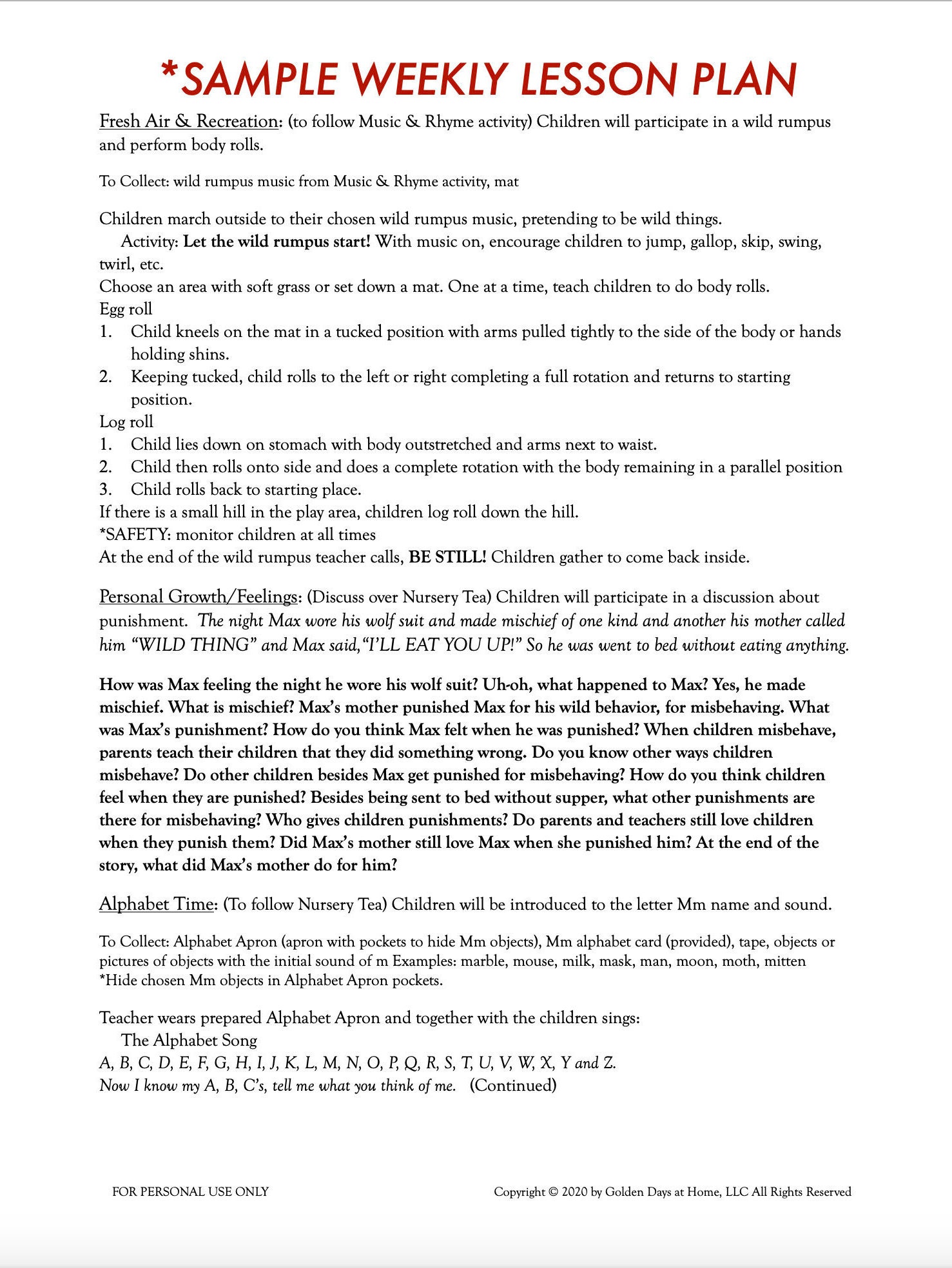 Hey, Al Preschool Lesson Plan Week 12: November/autumn - Etsy