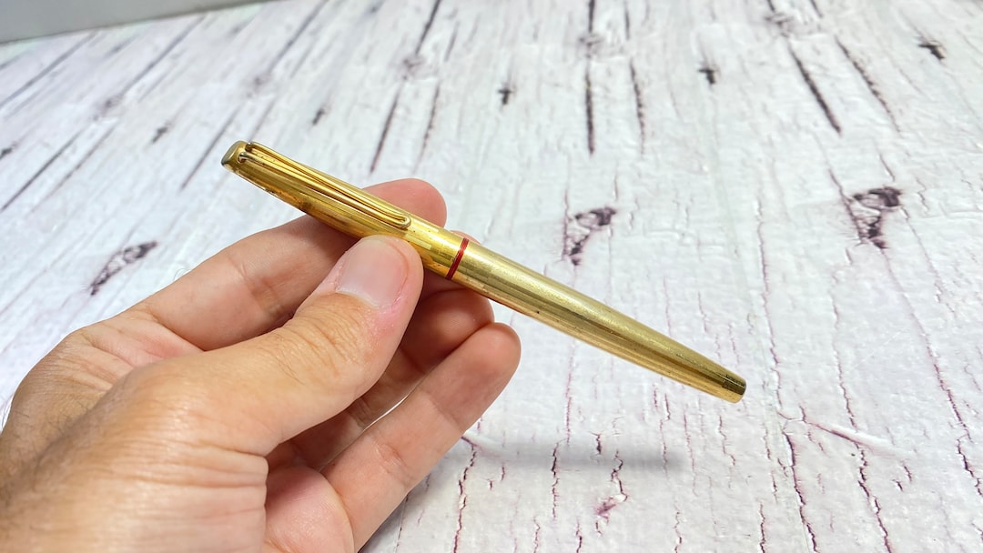 Vintage Golden National Fountain Pen, Vintage Gold Nib Ink Pen ...
