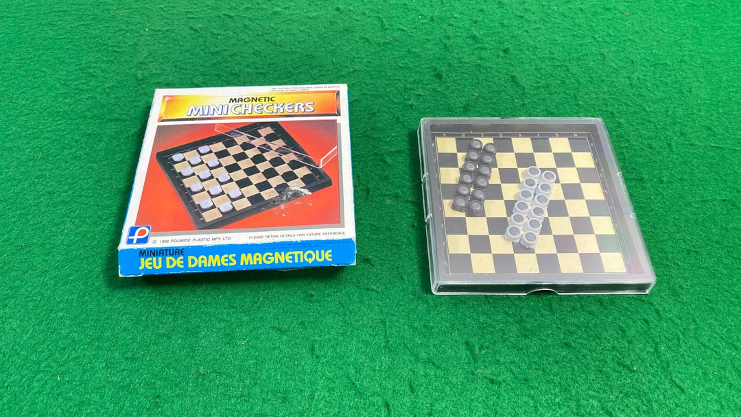 Magnetic Mini Checkers Family Board Games Strategy & War - Etsy