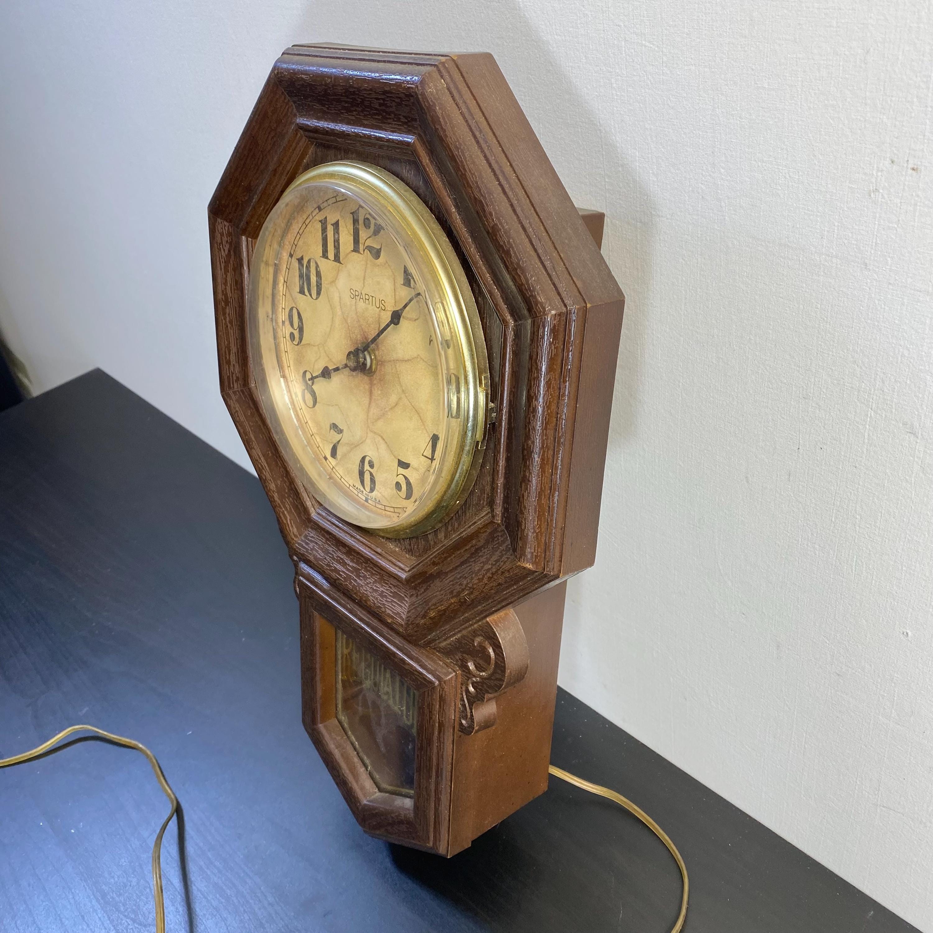 Vintage Spartus Regulator Wall Clock, Mid Century Modern, USA - Etsy