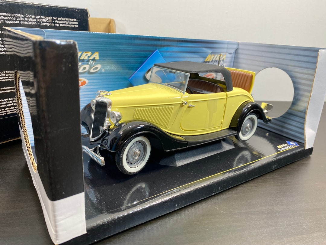 Rare Scale, MIRA by Solido 1:18 Ford Roadster. Made in China, Yellow ...