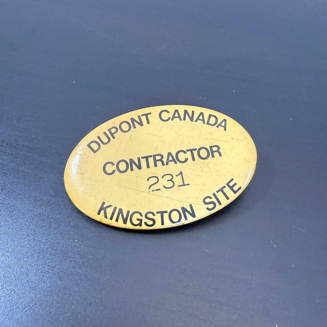 Vintage Dupont Canada Contractor Badge, Kingston Site - Etsy