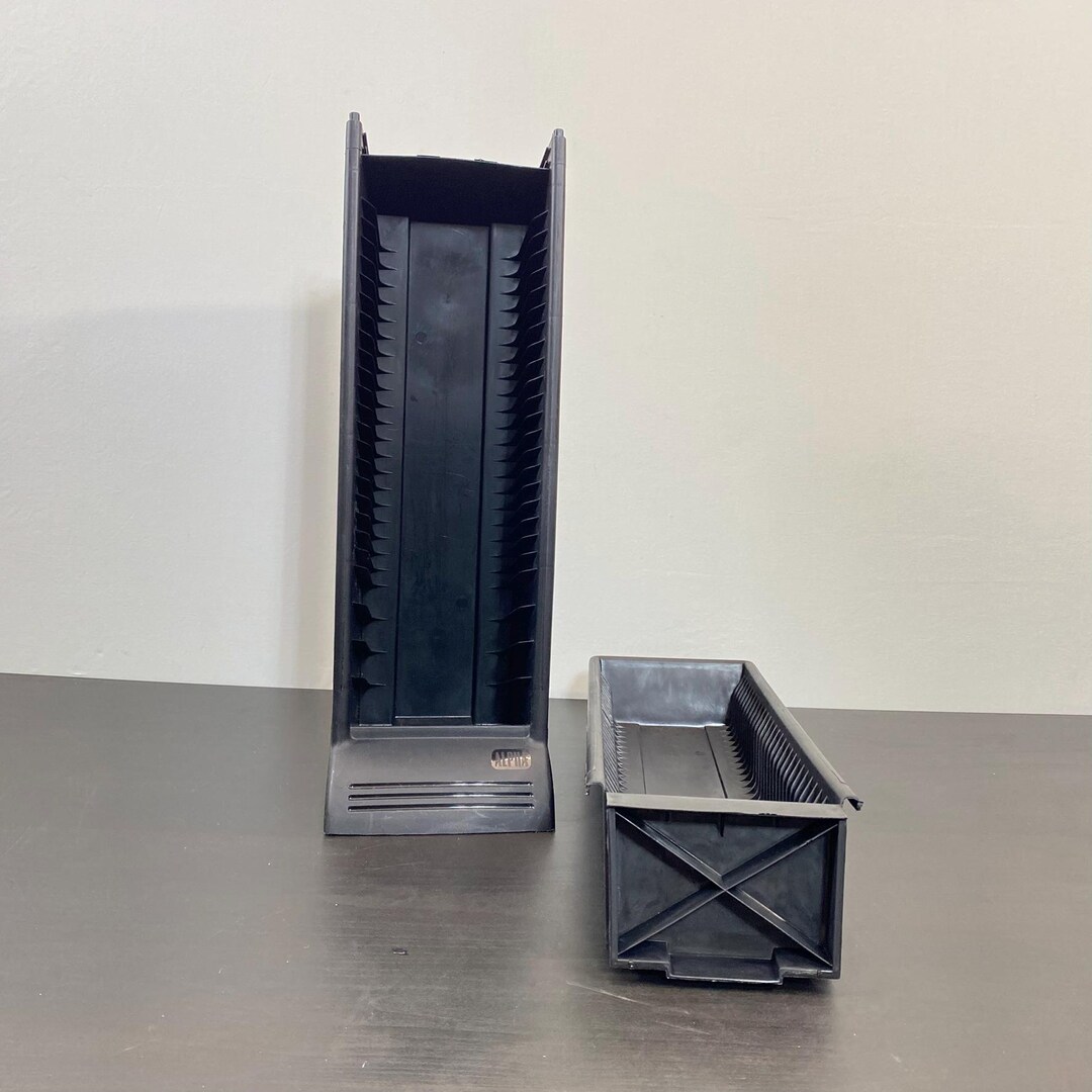 Vintage Alpha 90's Black Plastic Cd's Tour Rack, Compact Disc, CD Case ...