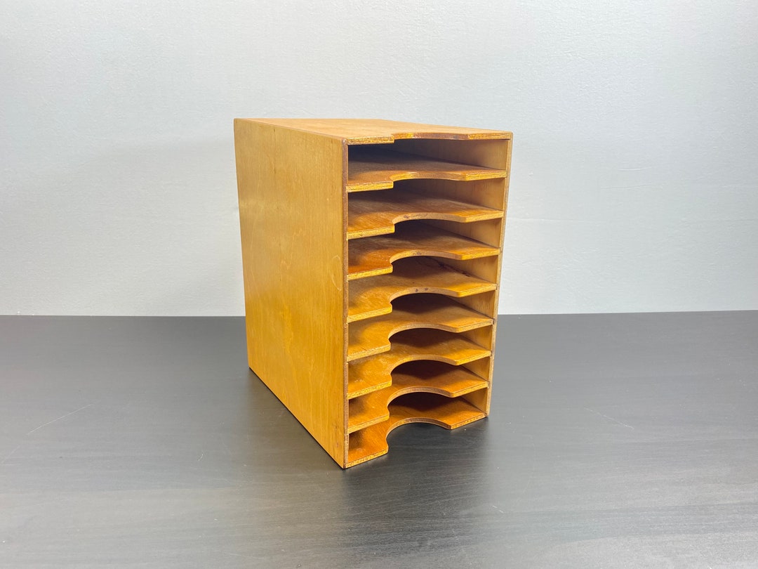 Wooden Stationary Rack Letter Holder Vintage Wood-grain - Etsy