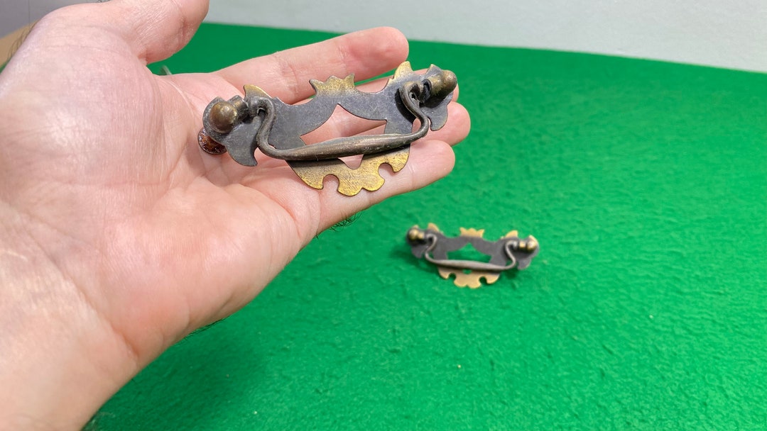 Vintage Brass Drawer Pull, Chip and Dale Handle, Door Pull, Drawer Pull ...