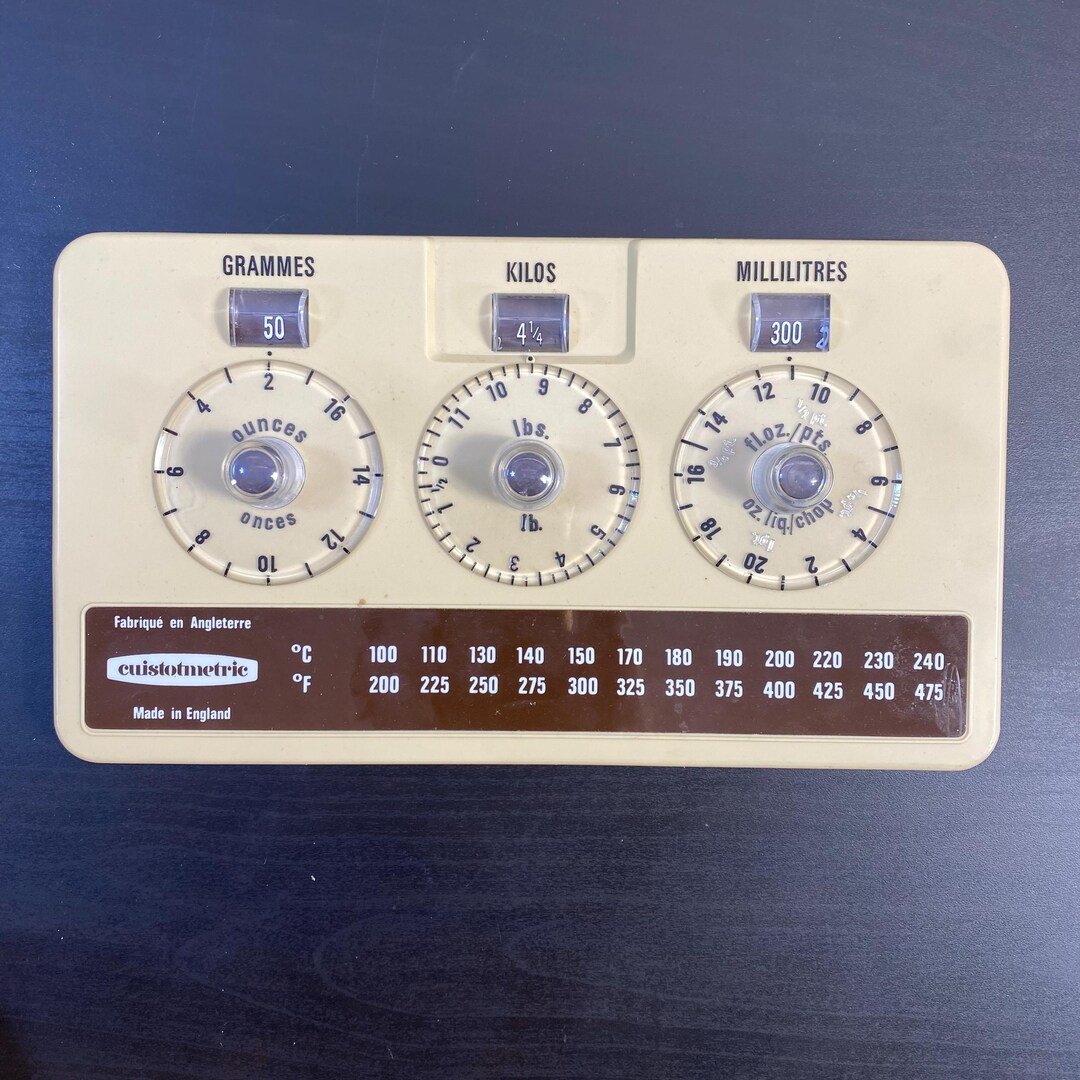 Vintage Kitchen Wall Converter Imperial Metric, Probus Metricool Weight ...