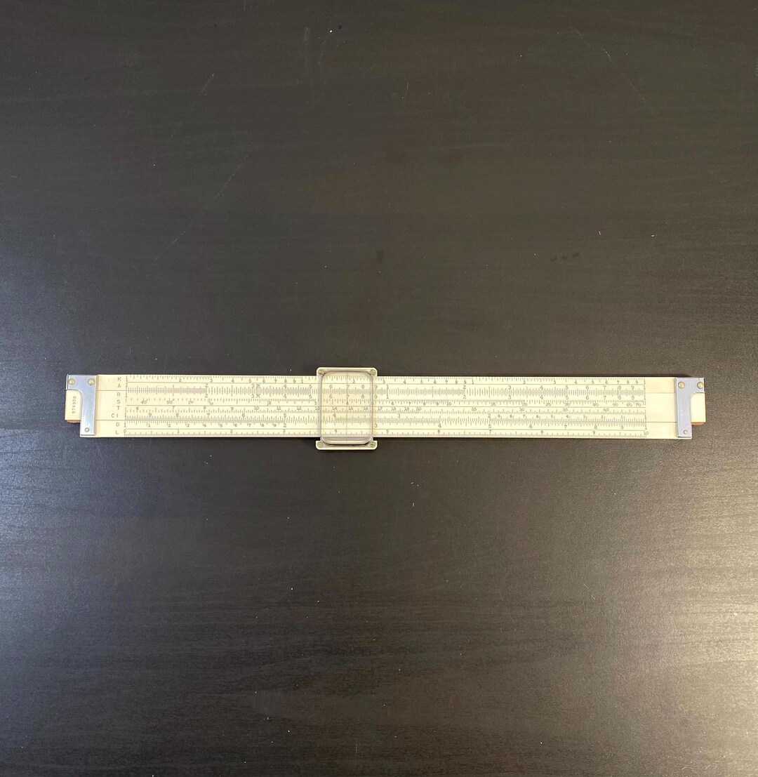 Vintage Engineer K&E Keuffel Esser Slide Rule 4088-3 Glass Slide, Made ...