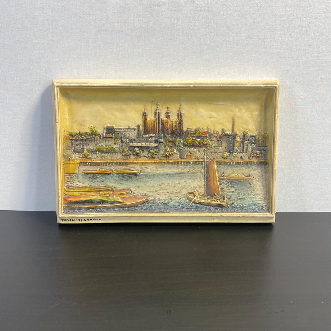 Vintage Ivorex Plaque by Arthur Osborne 1941 Tower of London, Retro ...
