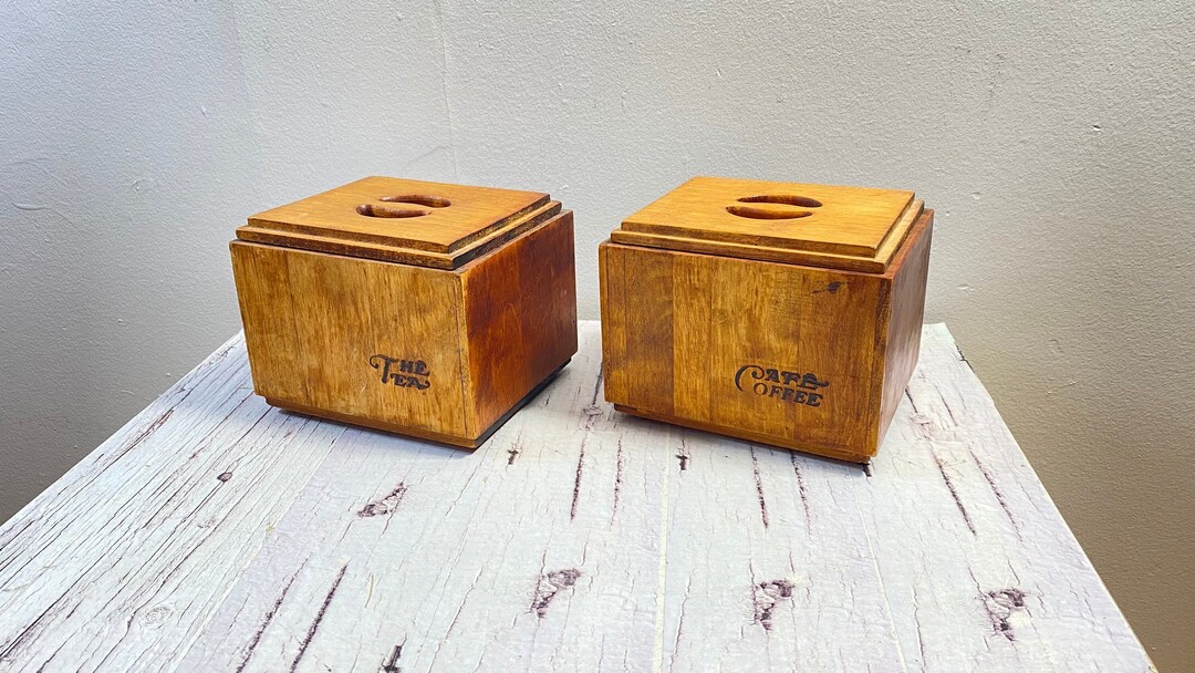 Baribocraft Canada Wooden Canisters, Vintage 1970s Baribo-maid Kitchen ...