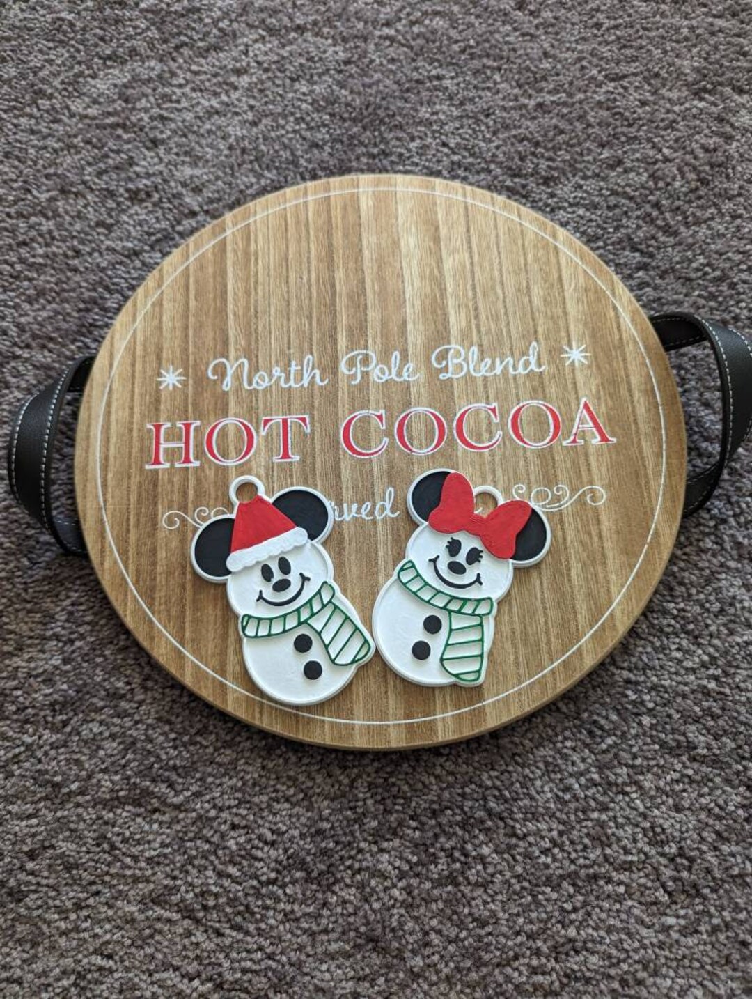 Mickey & Minnie Mouse Snowman Ornaments - Etsy