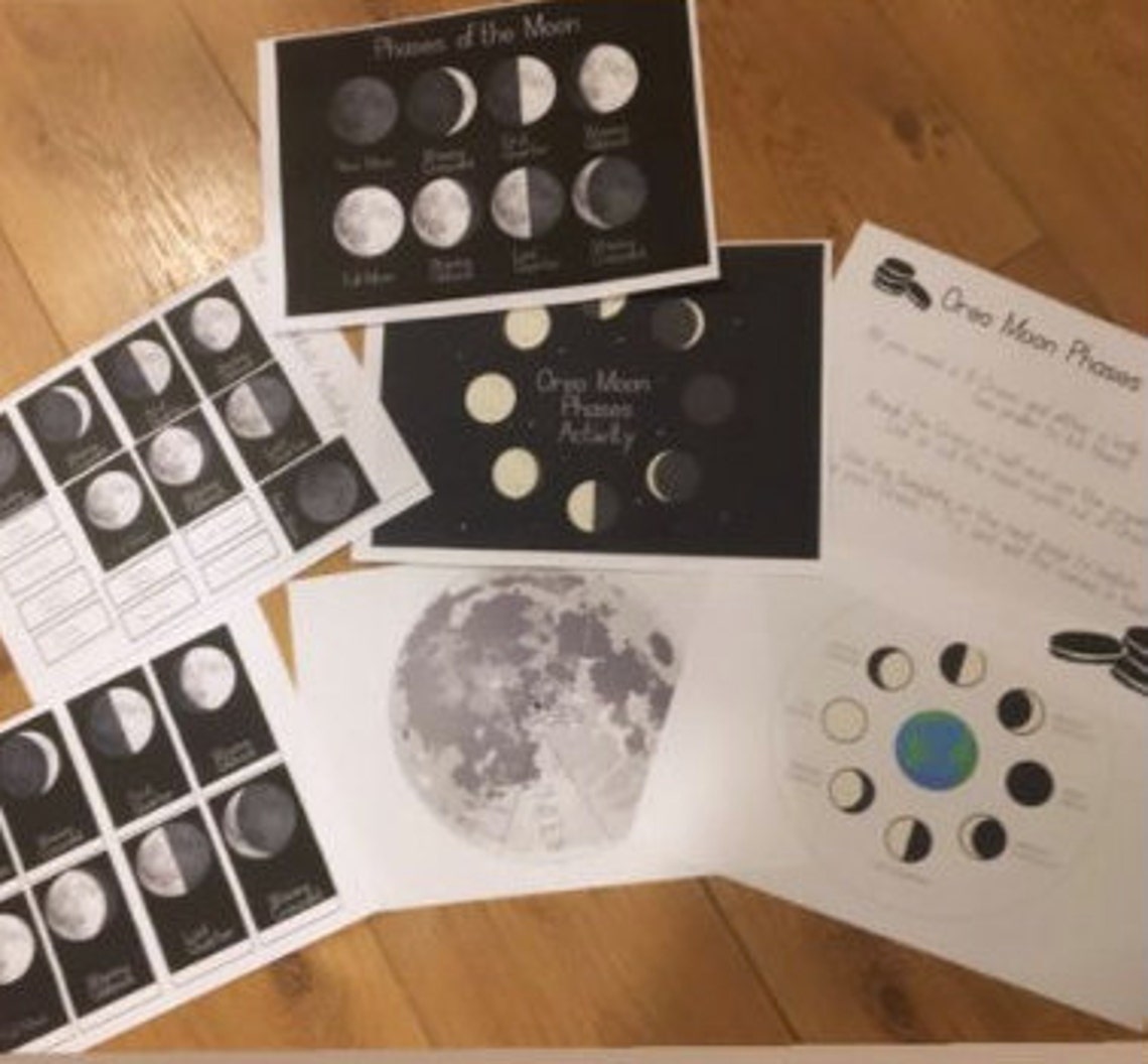 Phases of the Moon Printable Preschool Curriculum Homeschool Printable ...