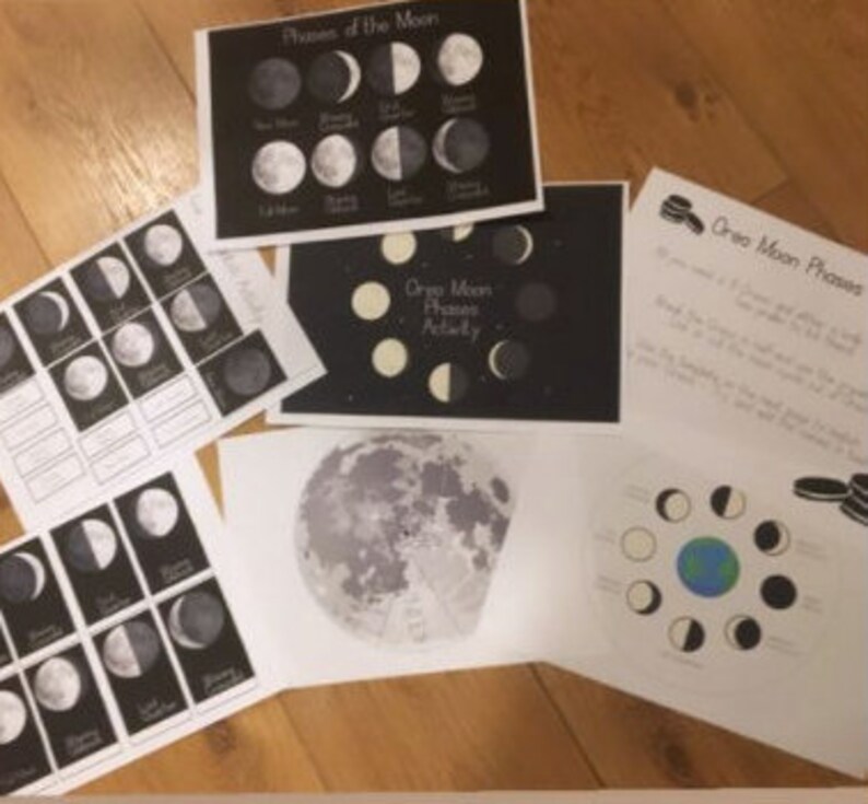 Phases of the Moon Printable Preschool Curriculum Homeschool Printable ...