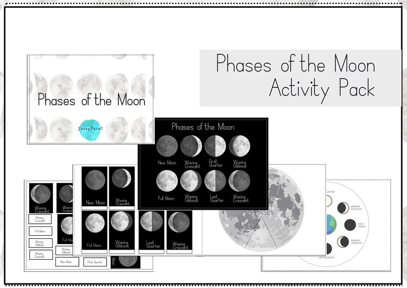 Phases of the Moon Printable | Preschool Curriculum | Homeschool ...