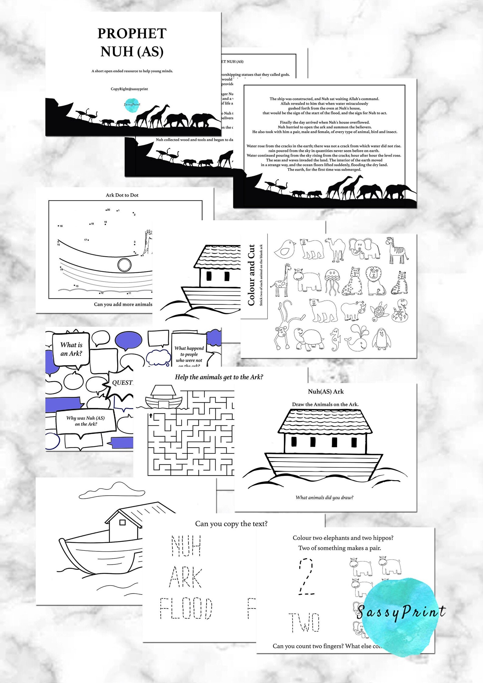 Prophet Nuh (AS) Resource | Preschool Curriculum | Homeschool Printable ...