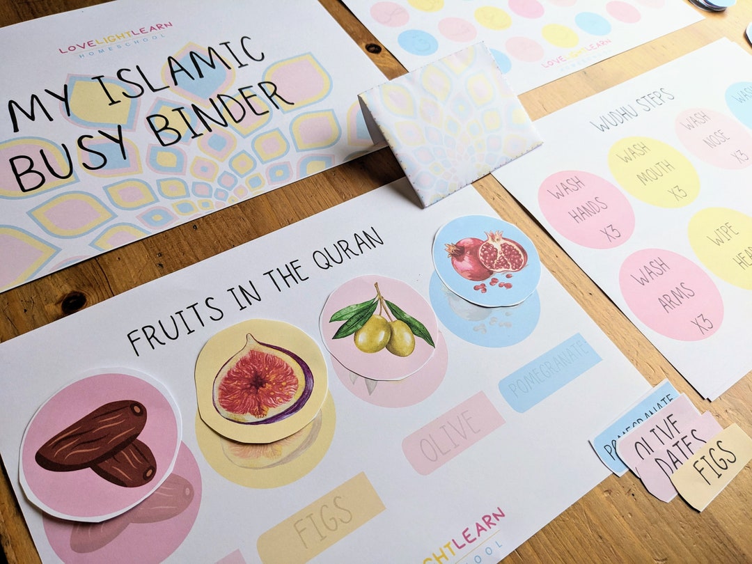 Islamic Busy Binder Set 2 Busy Book Islam Education Kindergarten Arabic ...