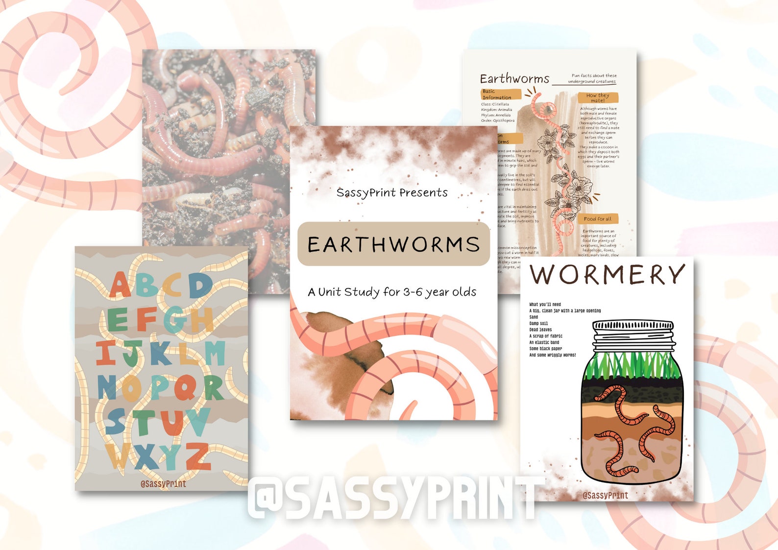 Earthworm Unit Study Preschool Curriculum Homeschool - Etsy
