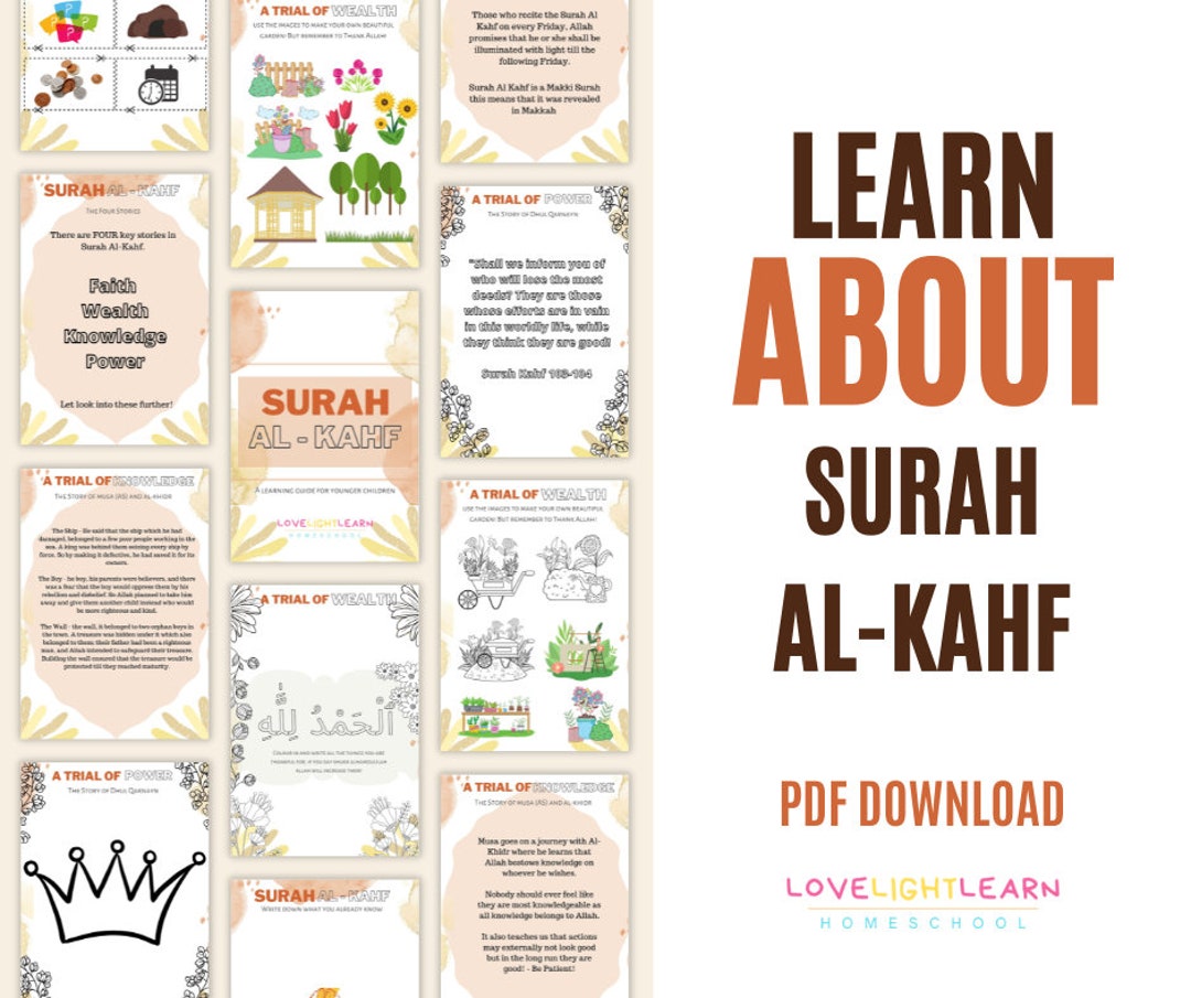 Surah Al Kahf Learning Pack | Jummah | Friday | Islam | Digital ...